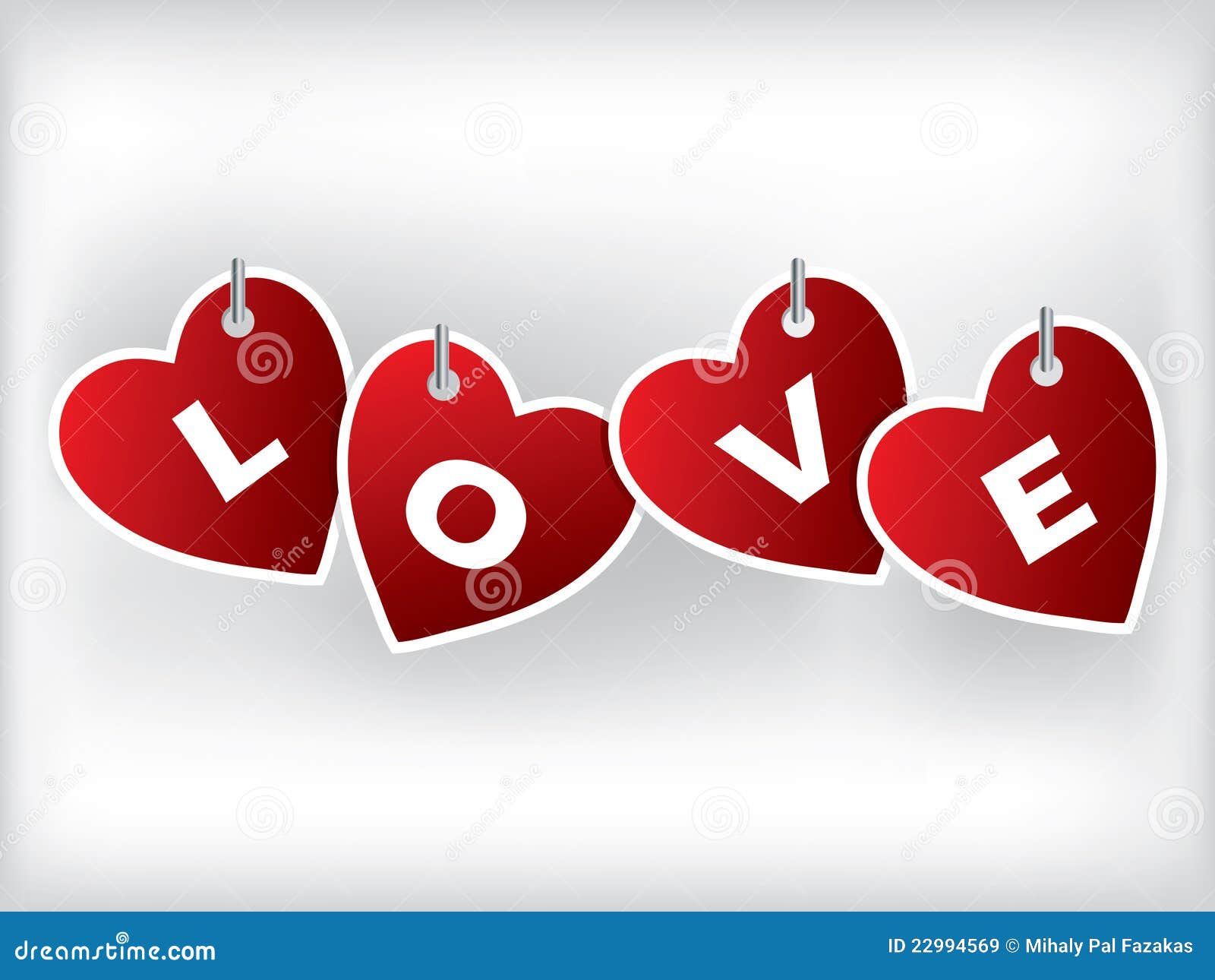 Hanging Heart Shaped Labels Stock Vector - Illustration of give, love ...
