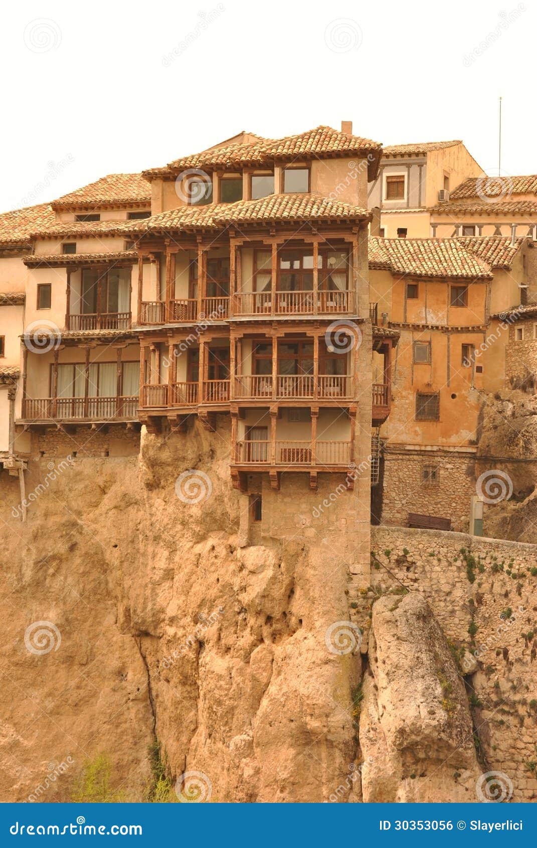 Hanging houses in Cuenca editorial photo. Image of europe - 30353056