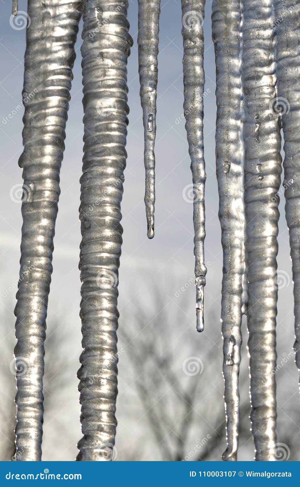 Close Up of Icicles. Abstract. Stock Image - Image of abstract ...