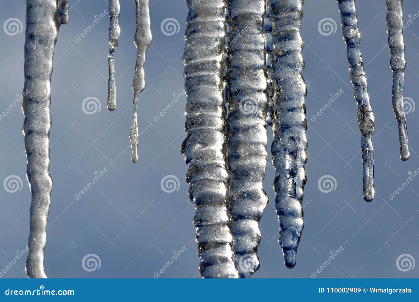 Close Up of Icicles. Abstract. Stock Image - Image of close, corrugated ...
