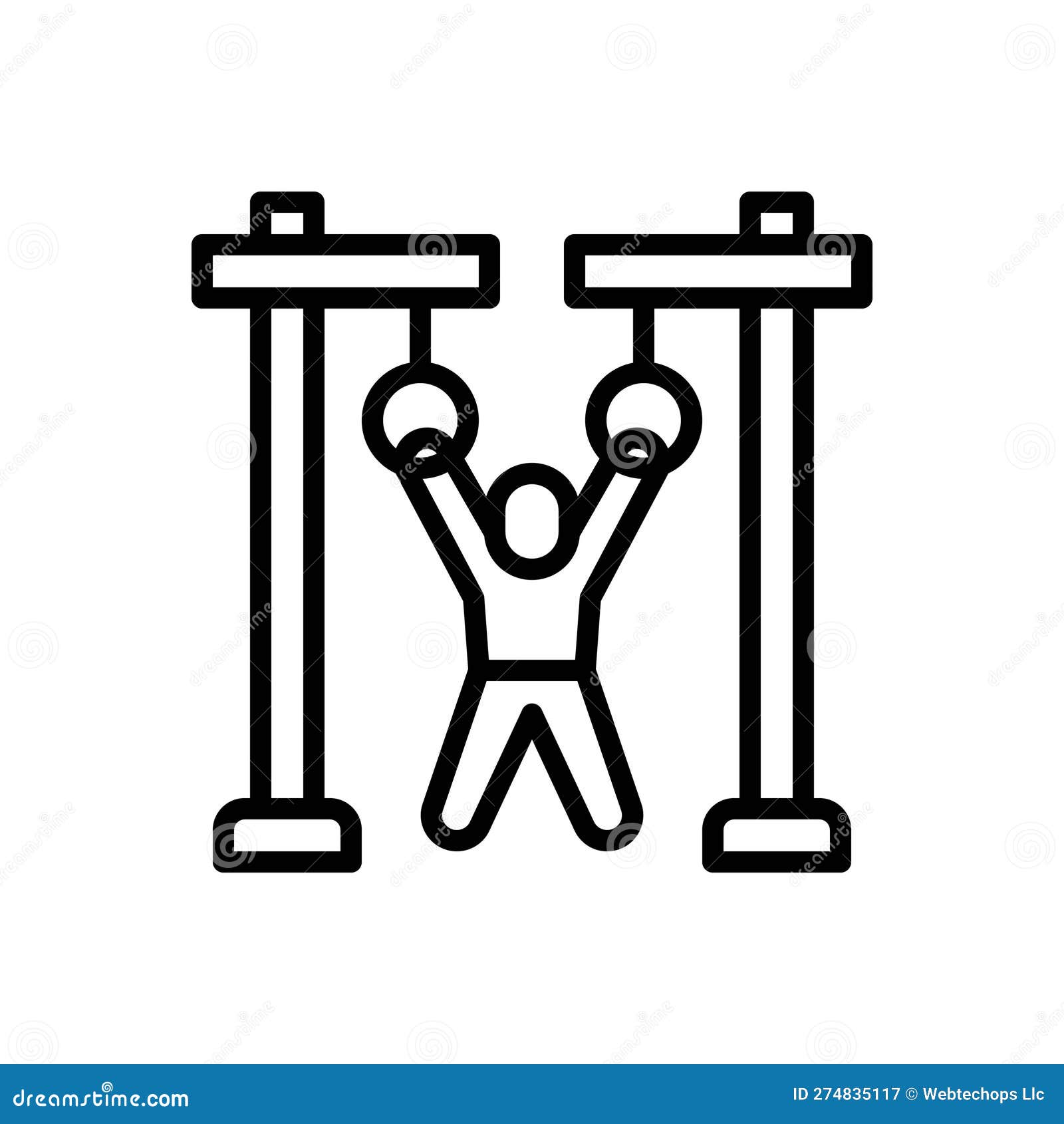 Black Line Icon for Hanging, Punishment and Punish Stock Illustration ...