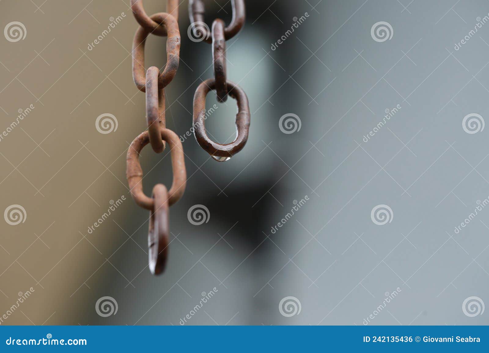 Hanging Iron Chain with Blurred for Texture Background Stock Photo ...