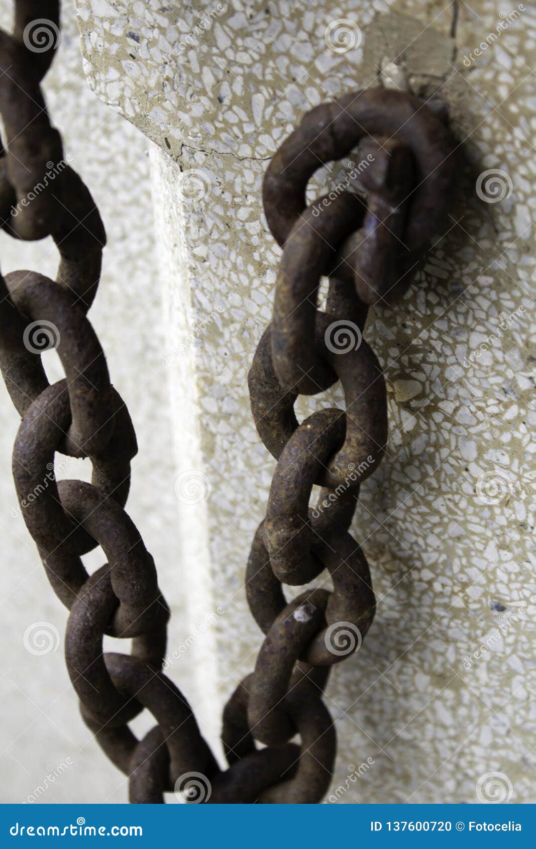 Hanging iron chains stock photo. Image of metal, dirty - 137600720