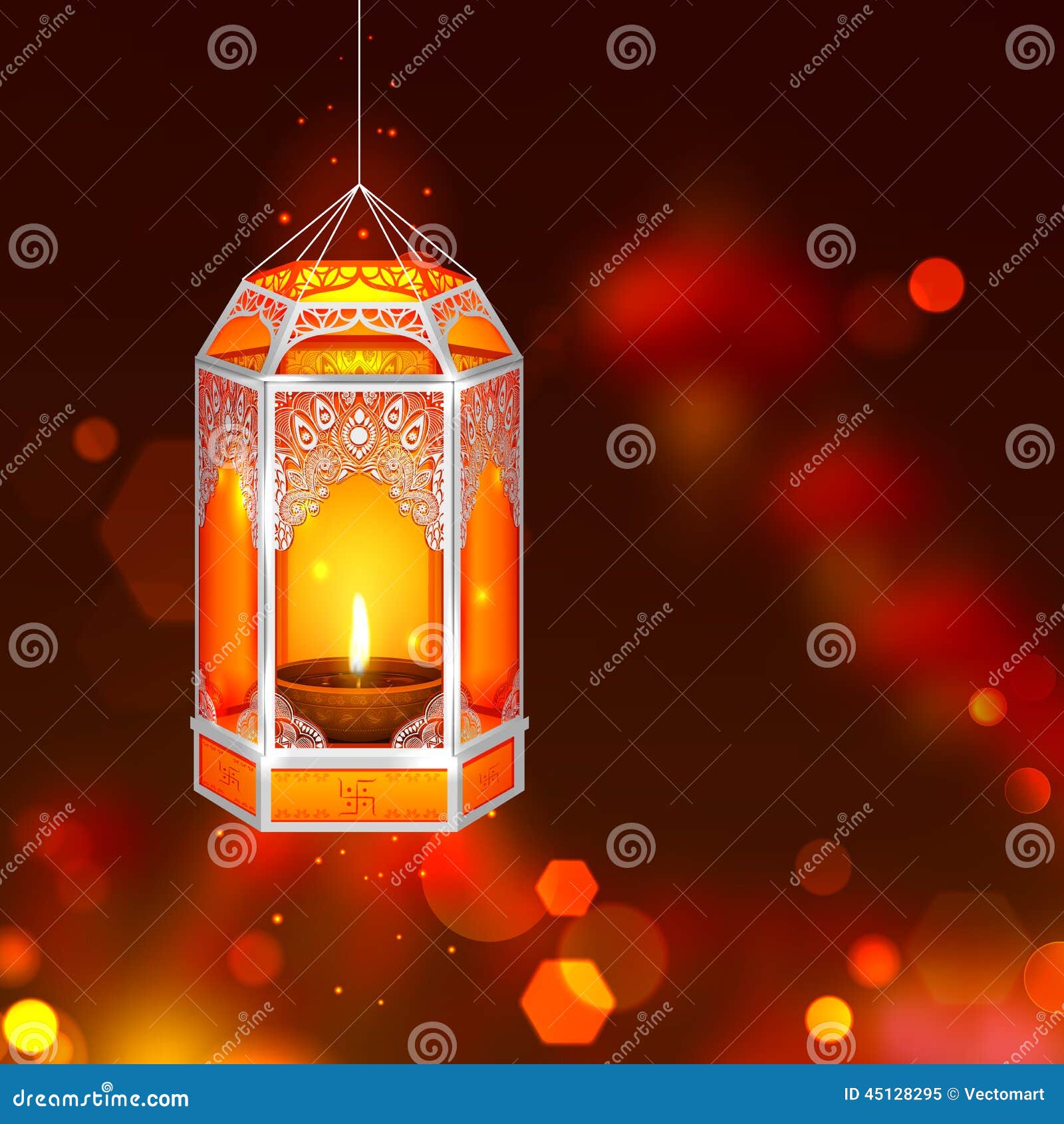 Colorful Kandil For Diwali Decoration Vector Illustration ...