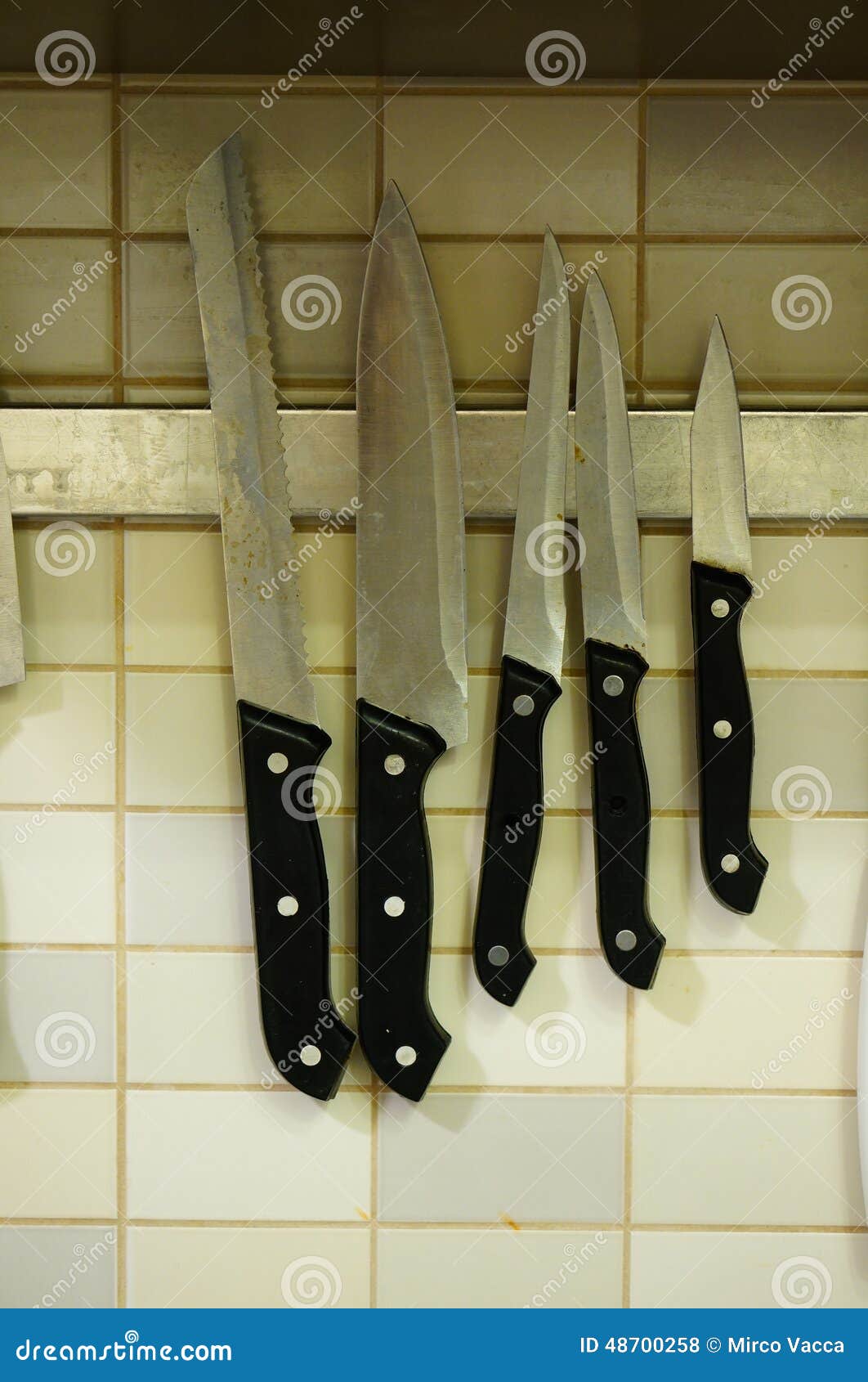 Hanging knives stock photo. Image of blade, wall, hanging - 48700258