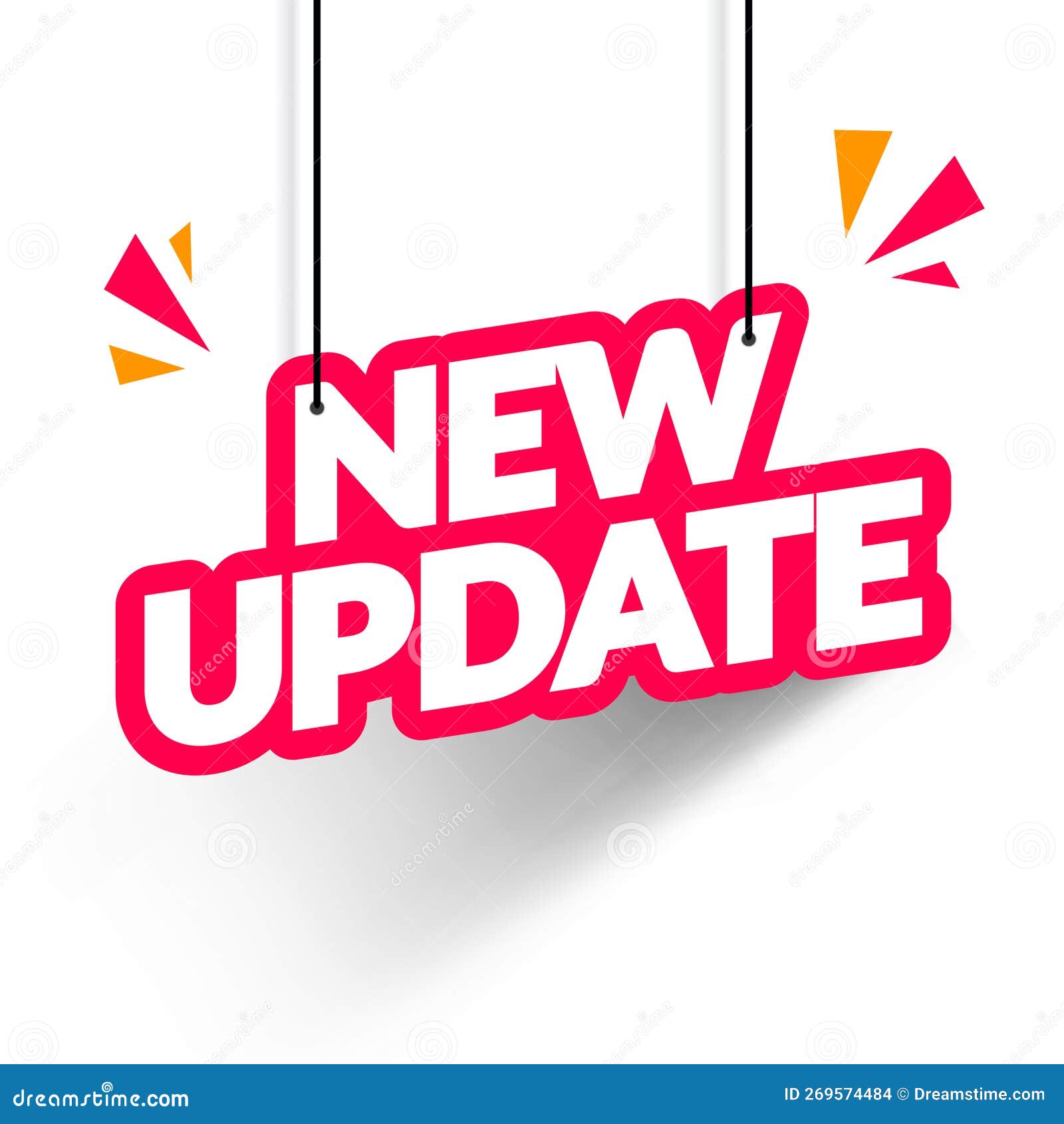 Hanging Sign with Text New Update Stock Vector - Illustration of ...
