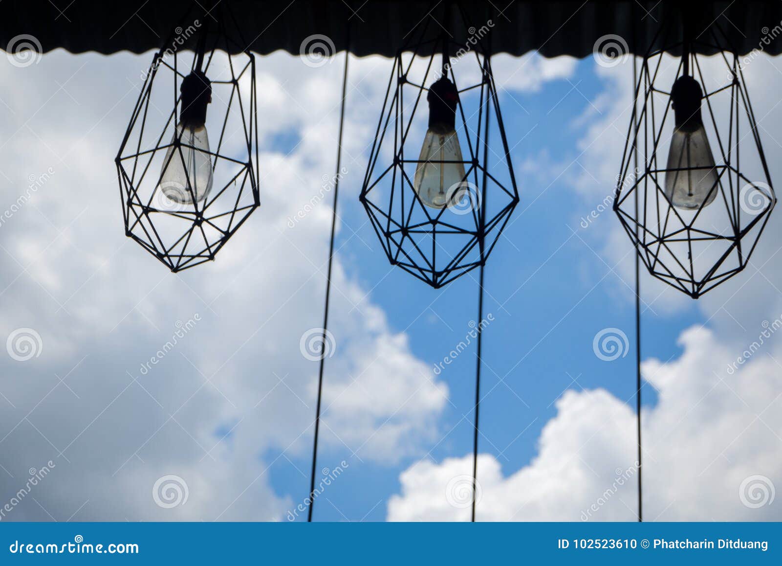 Hanging Lamp Design in the Loft Style Stock Photo - Image of drawn ...