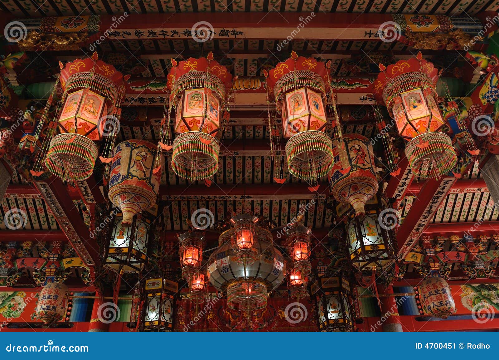 Hanging lantern of temple stock image. Image of light - 4700451