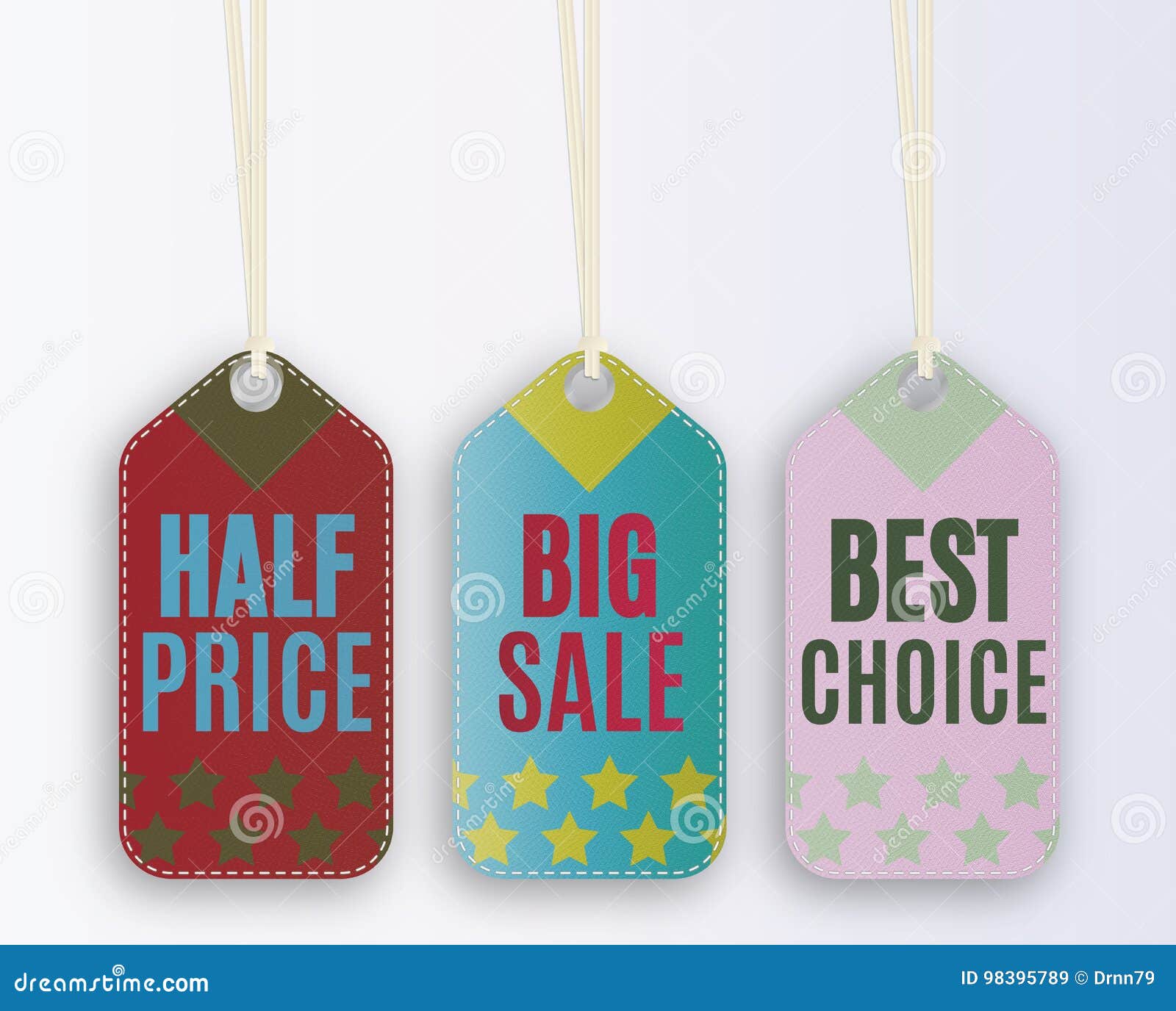 Hanging leather price tag stock vector. Illustration of price - 98395789