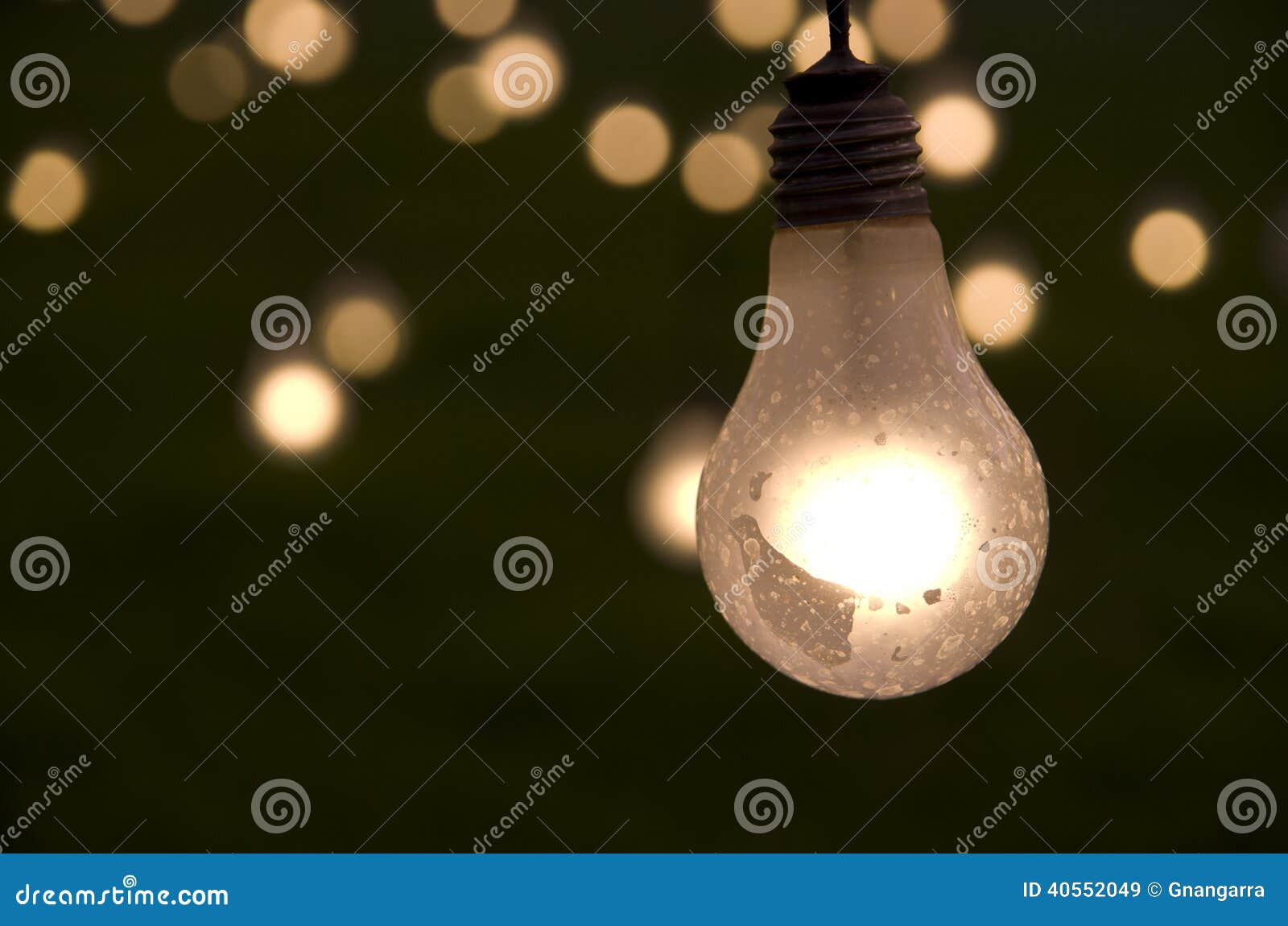 Hanging light bulb stock image. Image of bright, bulb - 40552049