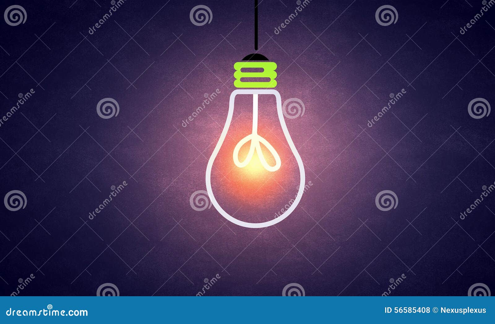 Hanging light bulb stock photo. Image of fluorescent - 56585408