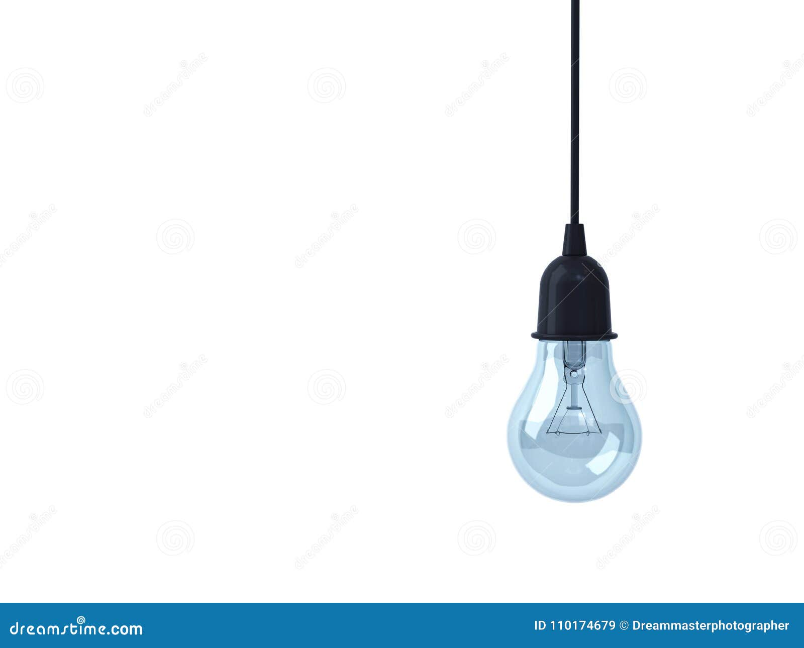 Hanging Light Bulb Isolated On White Background Royalty-Free Stock ...