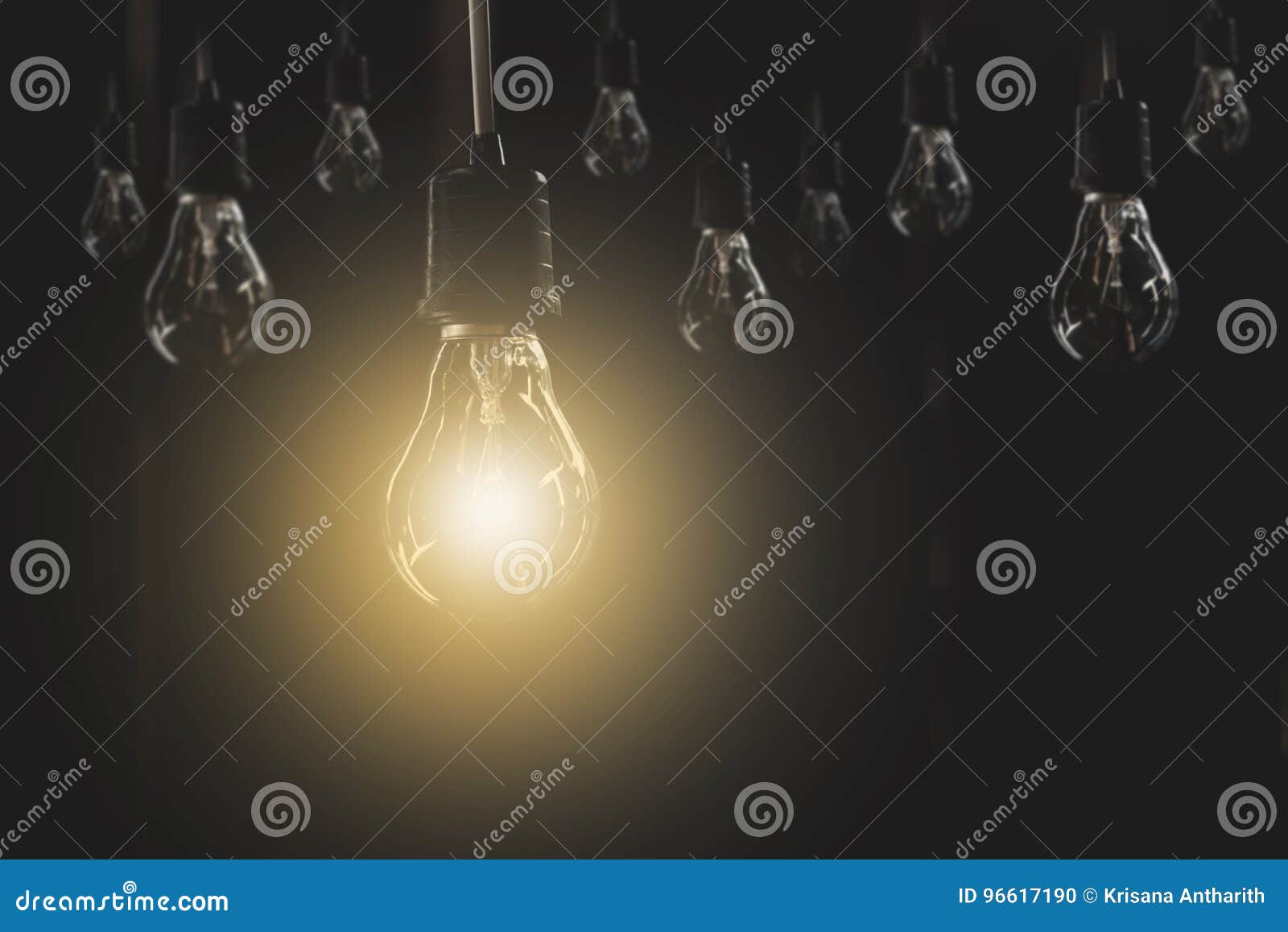 208 Hanging Light Bulbs Glowing One Stock Photos - Free & Royalty-Free ...