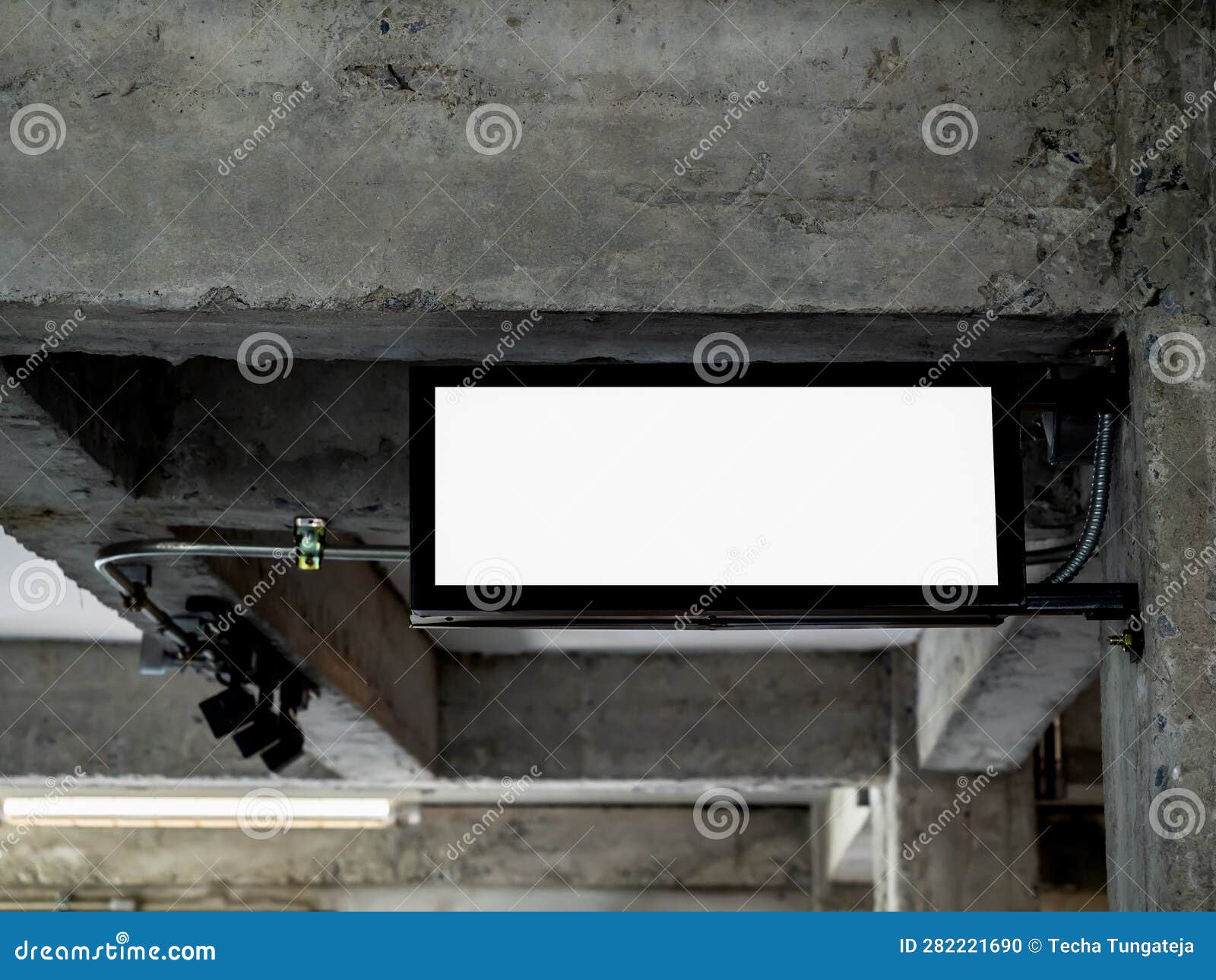 Hanging Lightbox with Blank Space. Empty Signage Light Box for ...