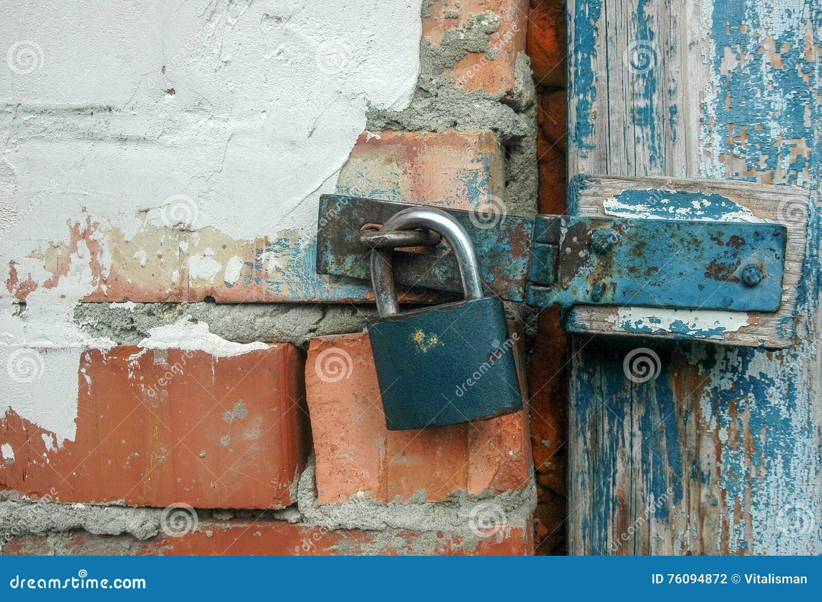 Hanging lock by CU stock photo. Image of grunge, structure - 76094872