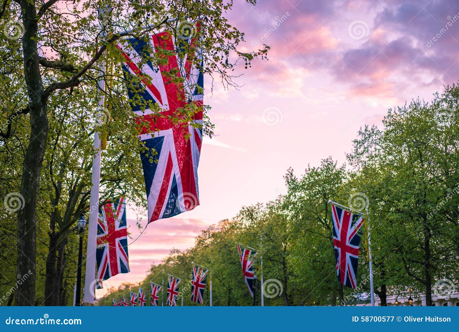 Hanging Mall flags stock image. Image of london, green - 58700577