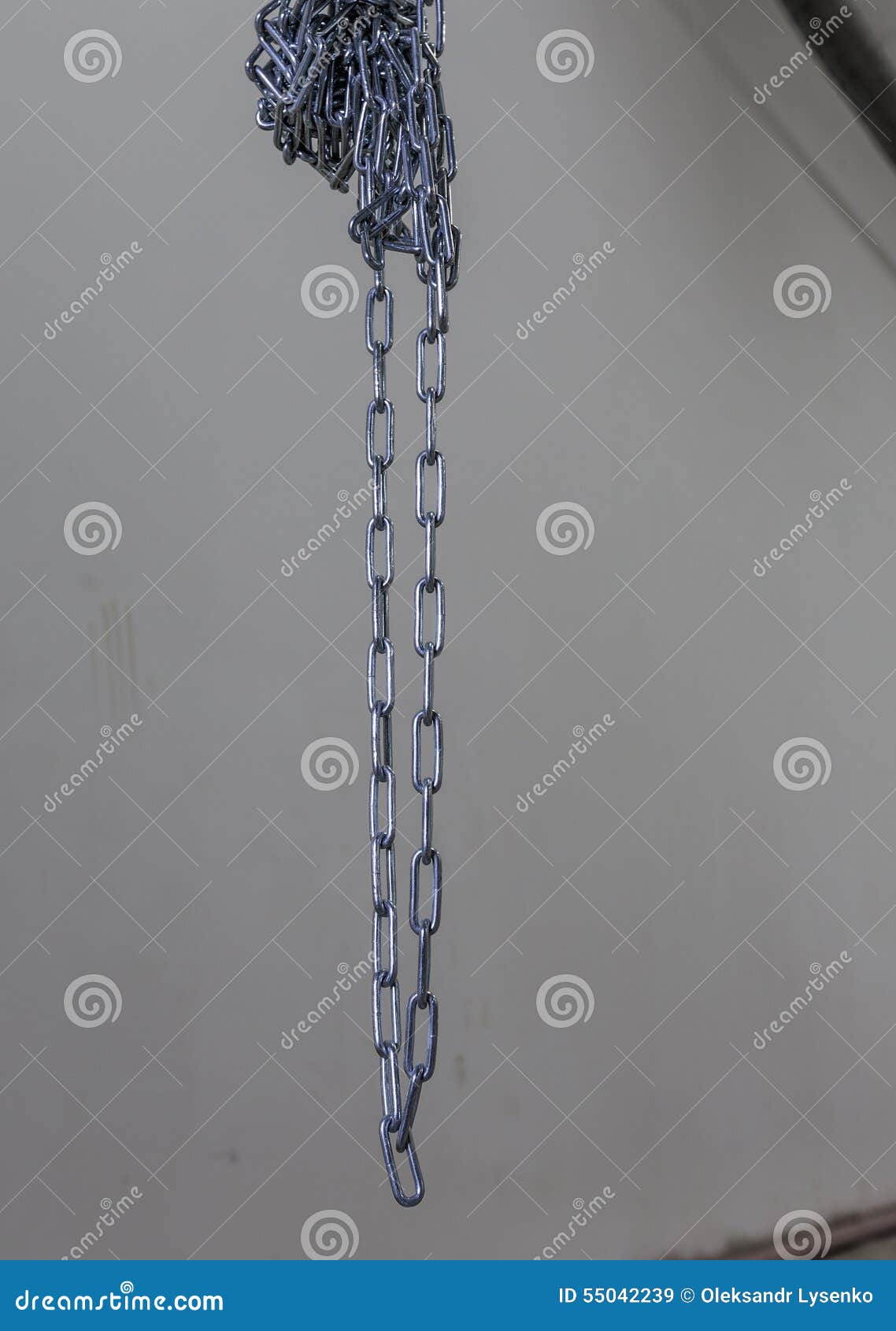 Hanging from metal chain stock image. Image of concrete - 55042239