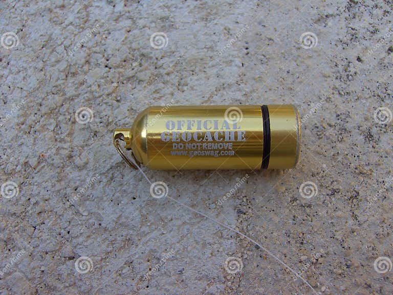 Hanging Micro Geocaching Container Editorial Photo - Image of container ...