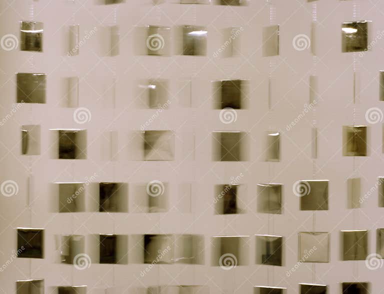 Hanging mirrored squares stock image. Image of mirror - 1331107