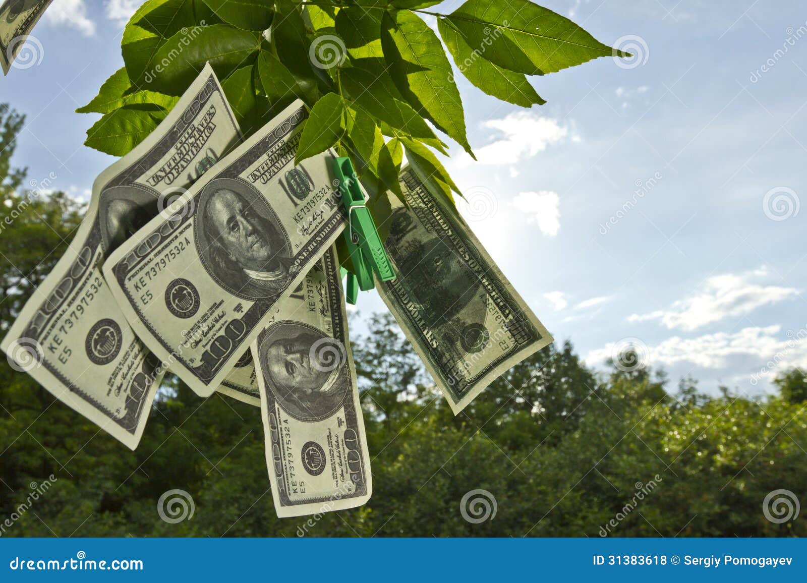 Hanging money stock photo. Image of inspiration, paper - 31383618
