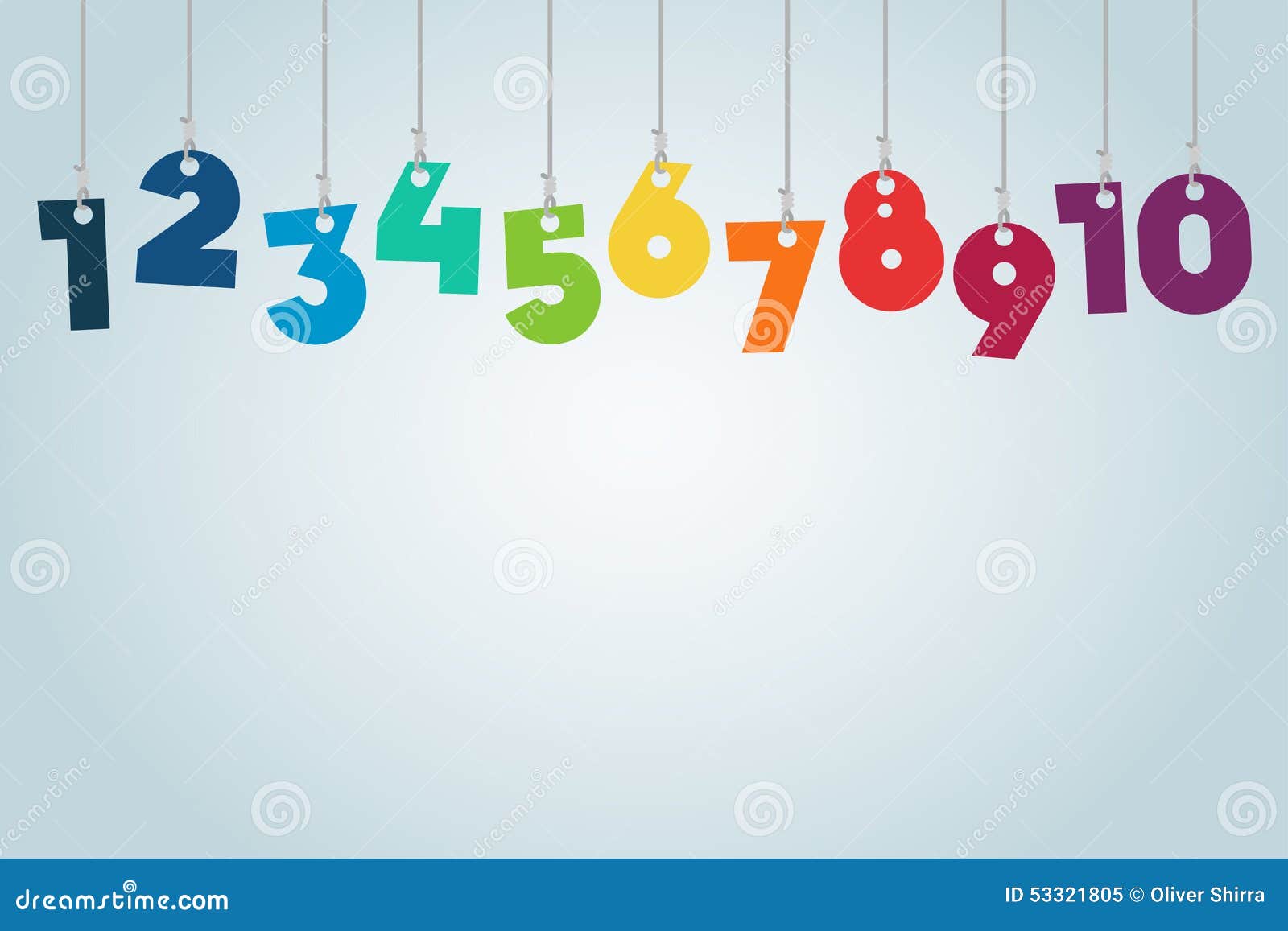 Hanging Numbers stock vector. Illustration of concept - 53321805