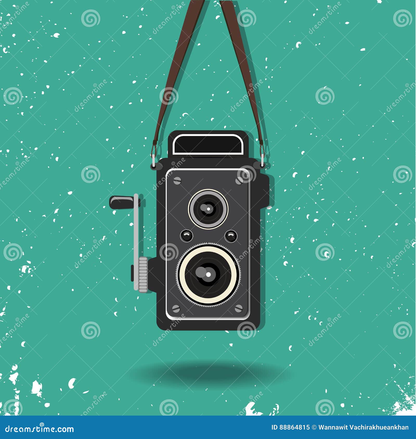 Hanging old camera stock vector. Illustration of camera - 88864815