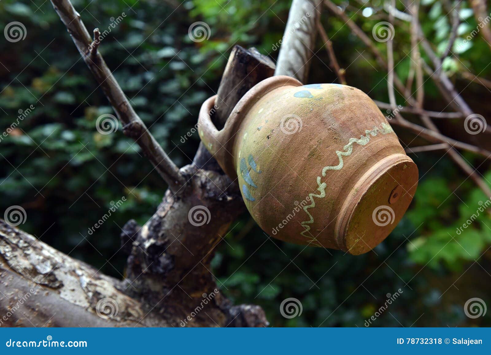 Hanging old ceramic jug stock photo. Image of dump, earthenware - 78732318