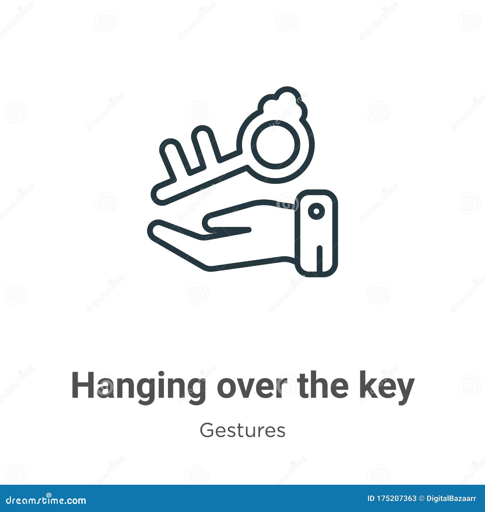 Hanging Over The Key Icon Vector Sign And Symbol Isolated On White ...