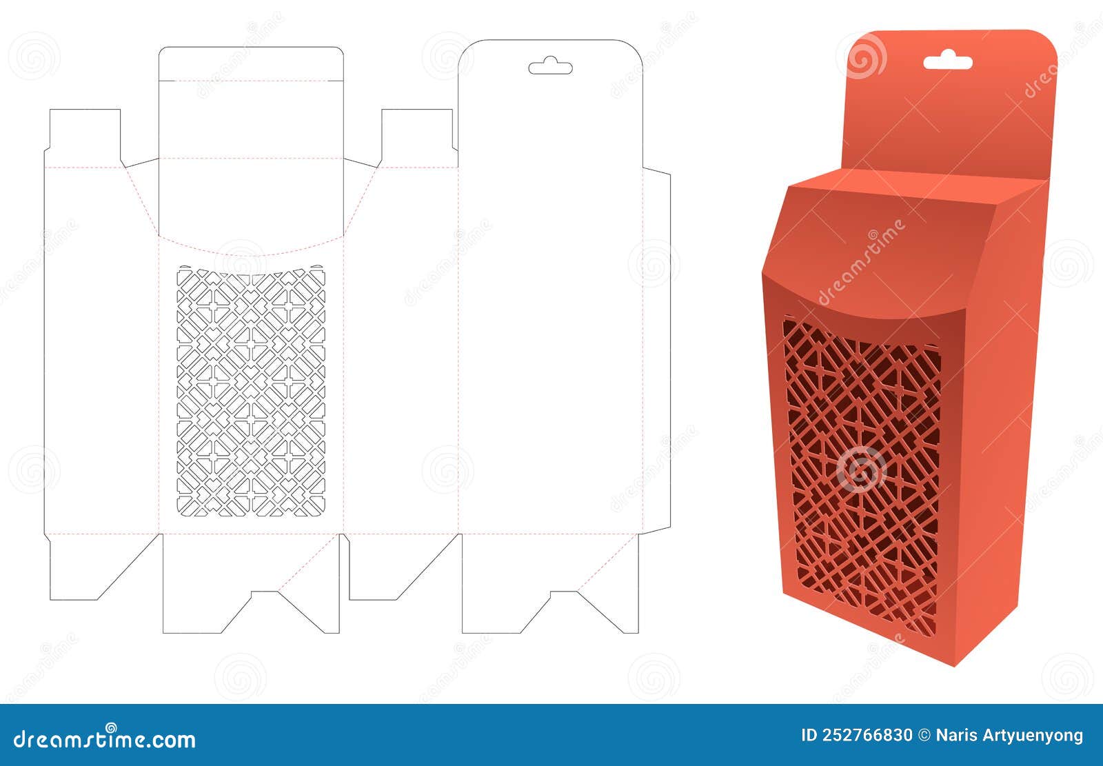 Hanging Packaging With Stenciled Mandala Pattern Die Cut Template ...