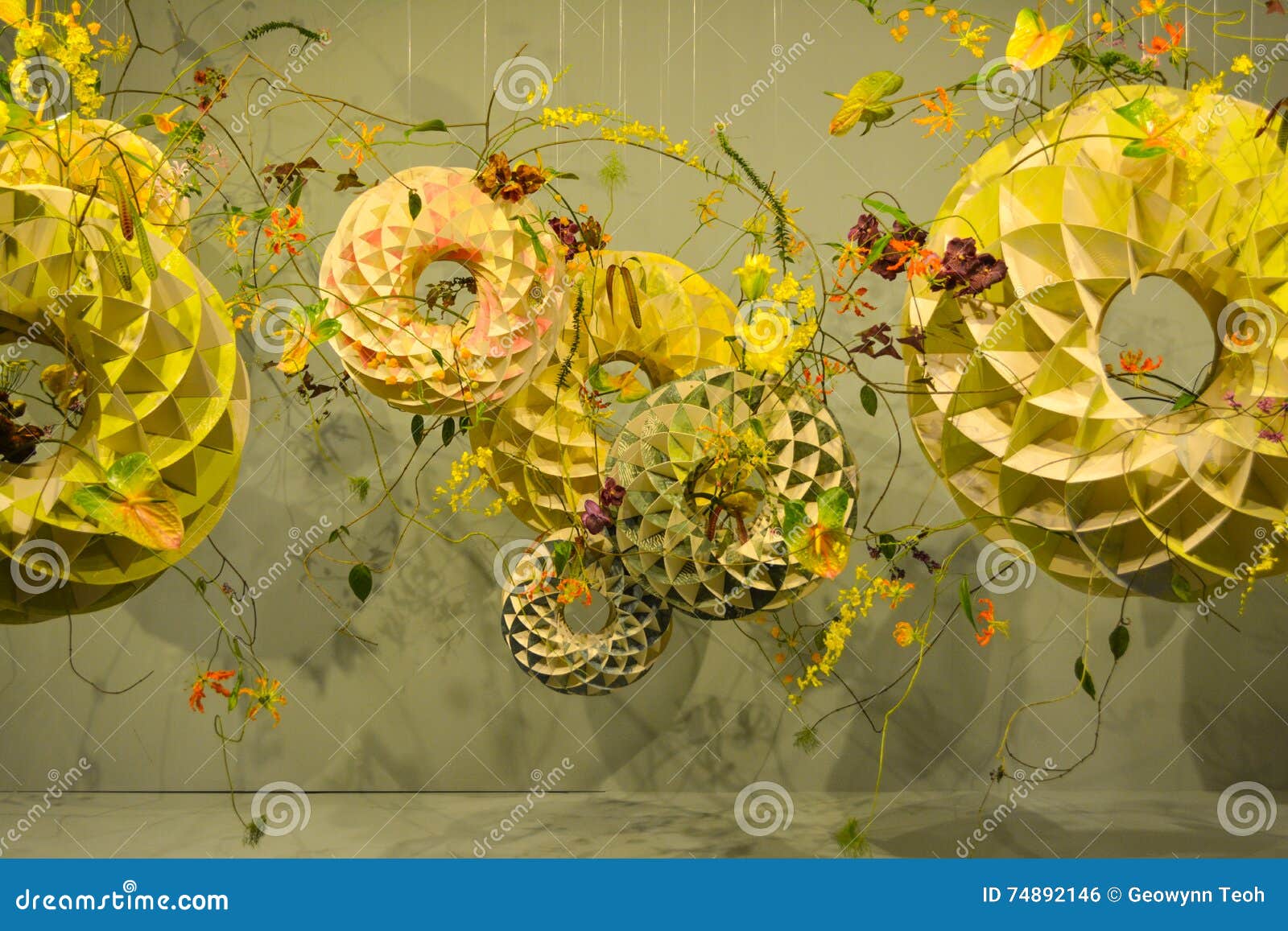 Hanging paper circles stock photo. Image of making, cute - 74892146