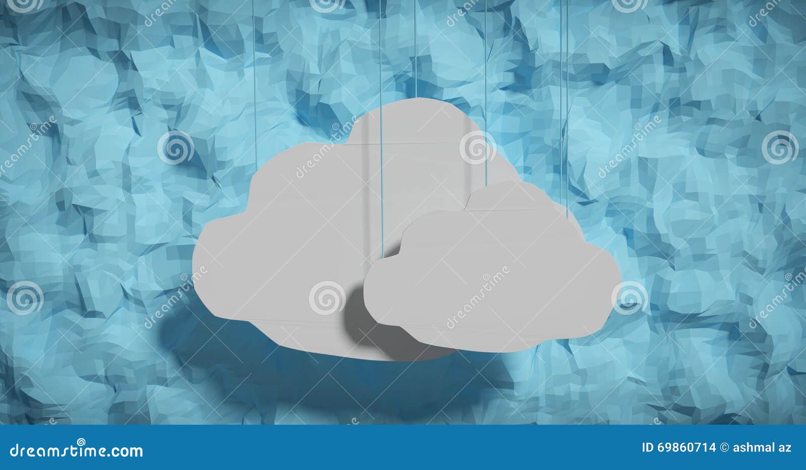 Hanging Paper Clouds stock illustration. Illustration of couple - 69860714