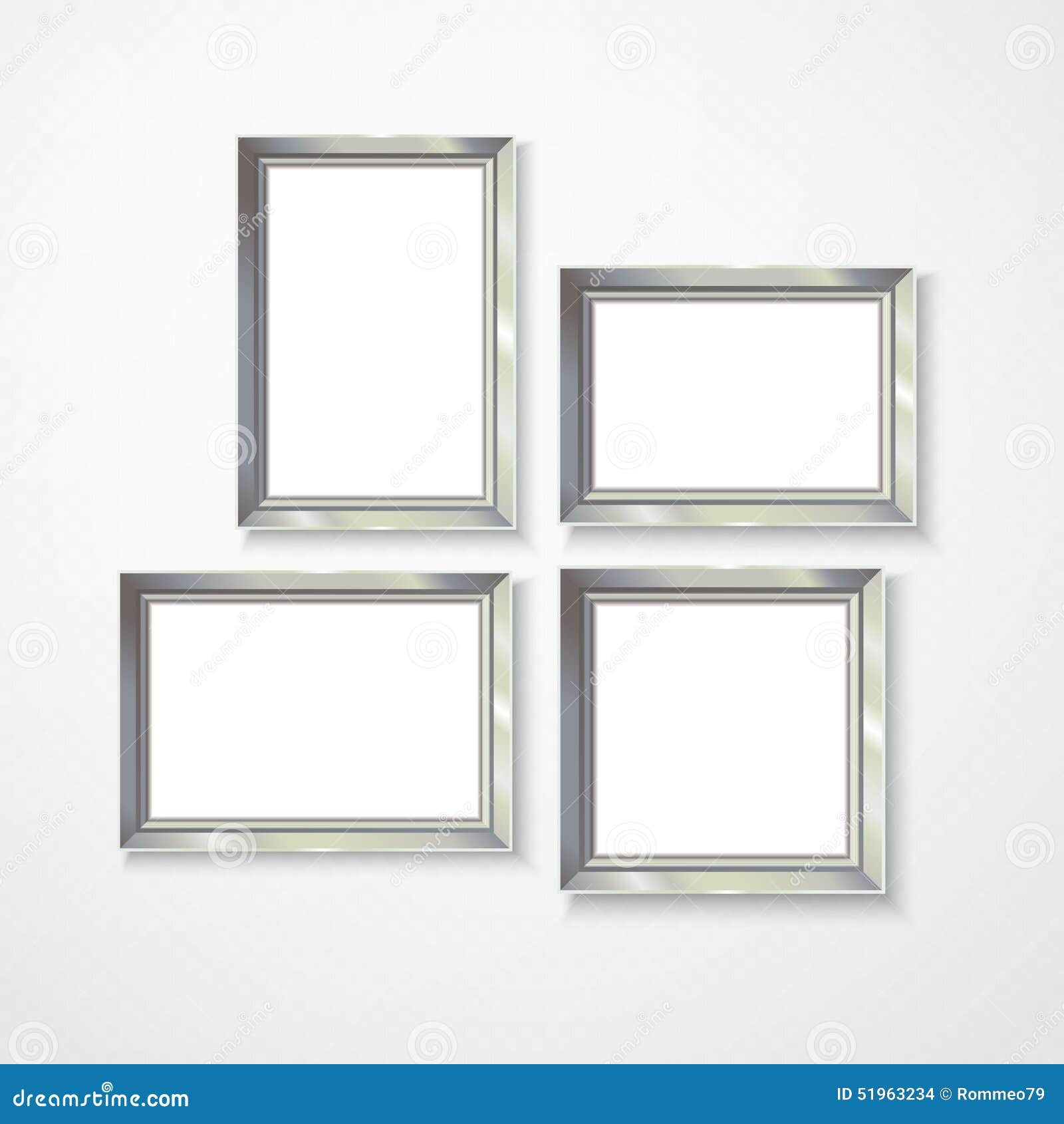 Hanging Paper Sign Frame Grey Picture Vector Shadow Stock Vector ...