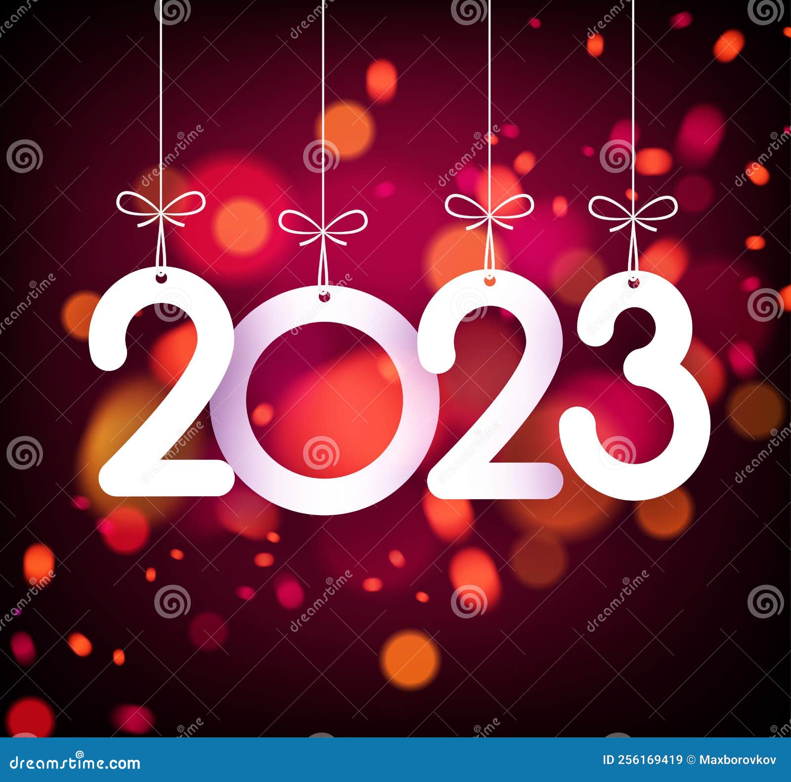 Hanging 2023 Sign Yellow Brush Strokes Background Cartoon Vector ...
