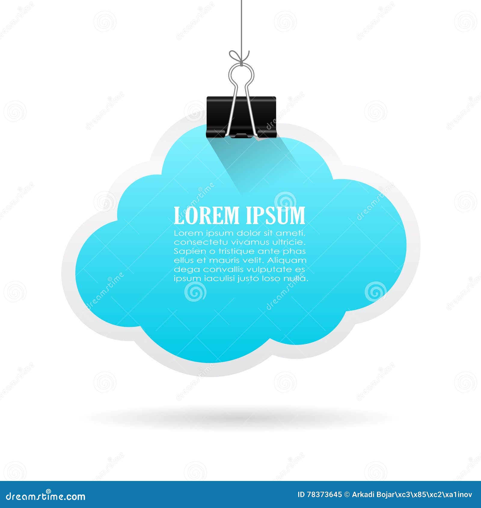 Hanging paper text cloud stock vector. Illustration of idea - 78373645