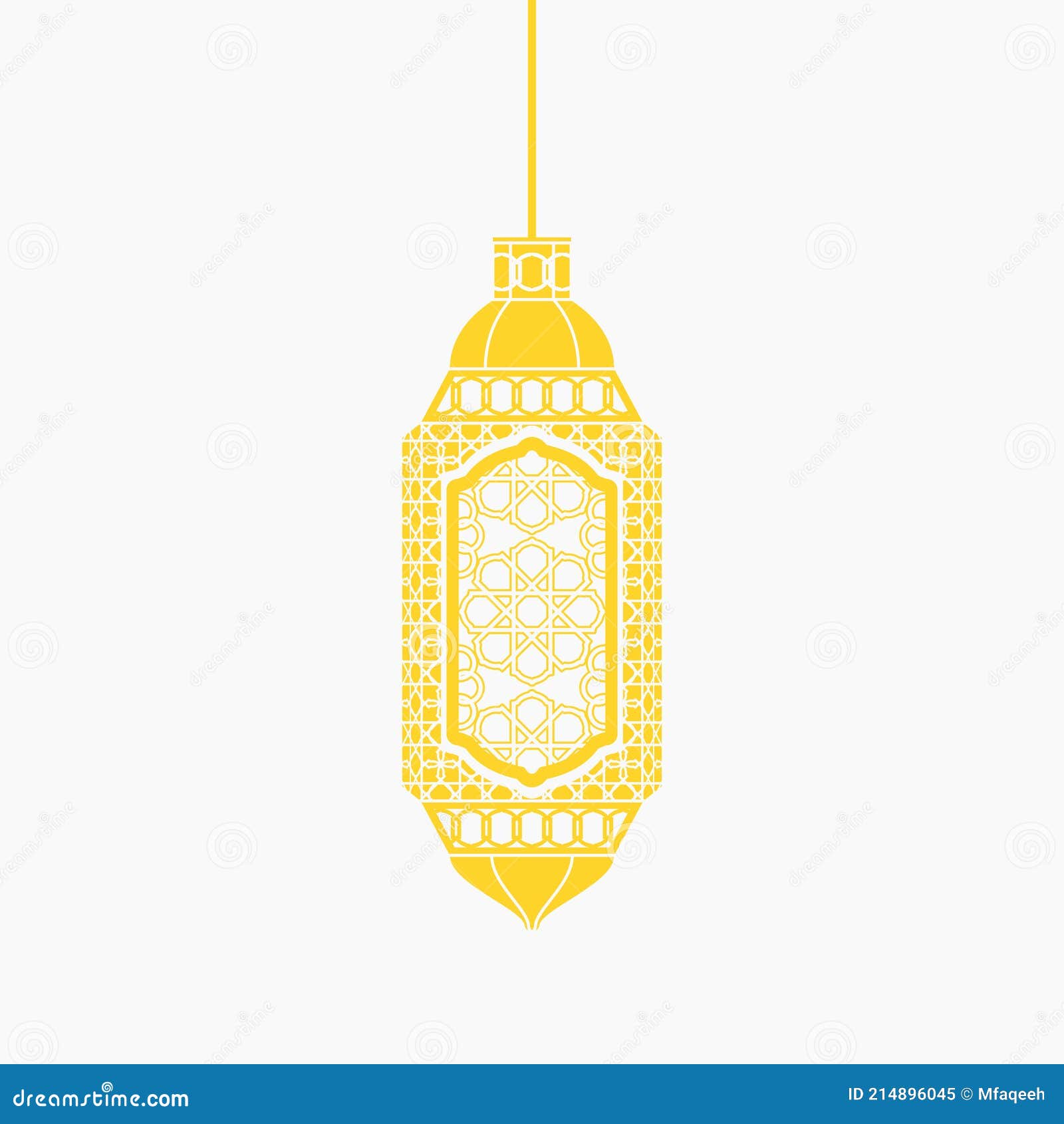 Hanging Patterned Monochrome Arab Lamp Vector Illustration Stock Vector ...