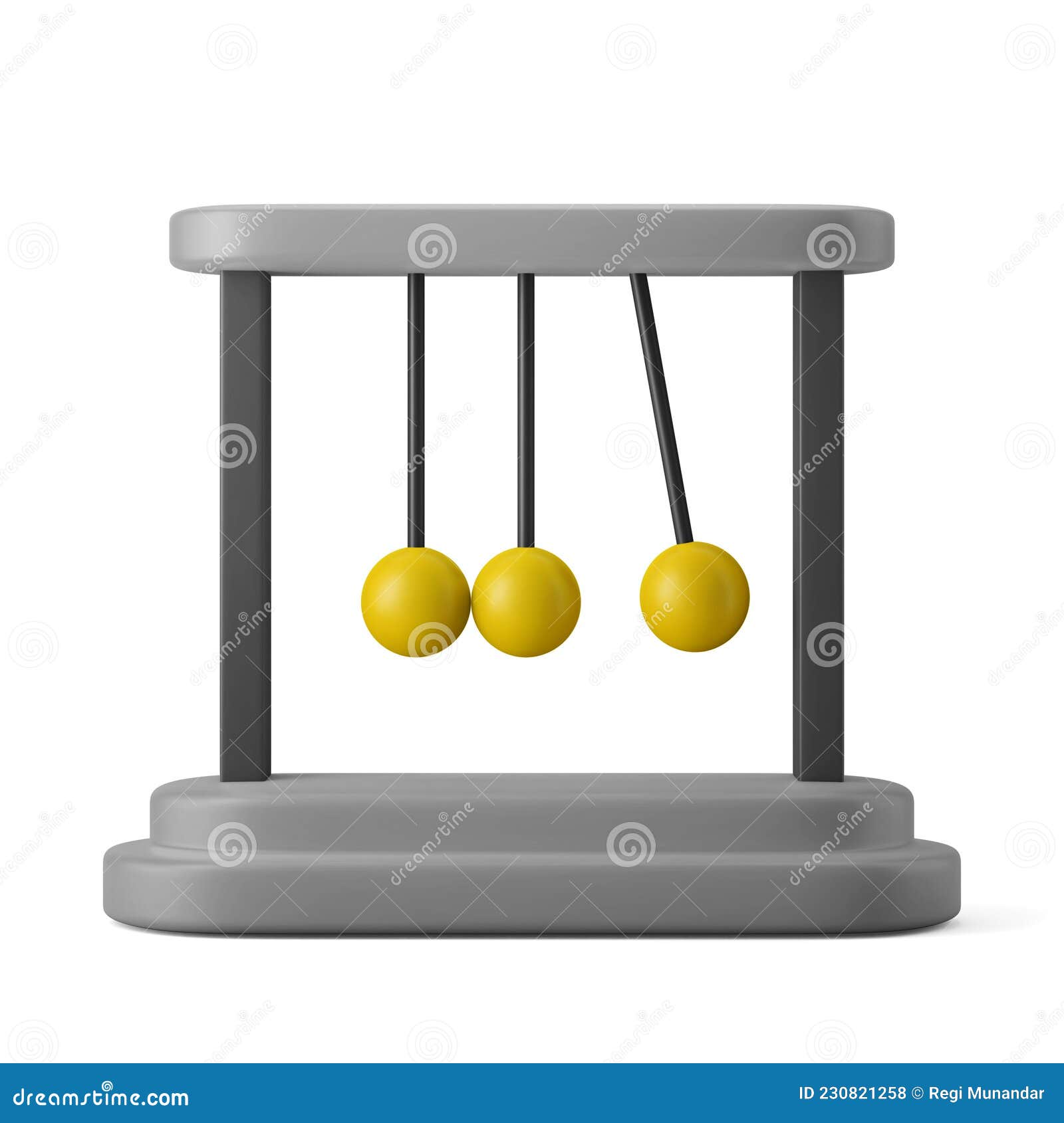 Hanging Pendulum Ball Swing Physics Symbol 3d Illustration Icon ...