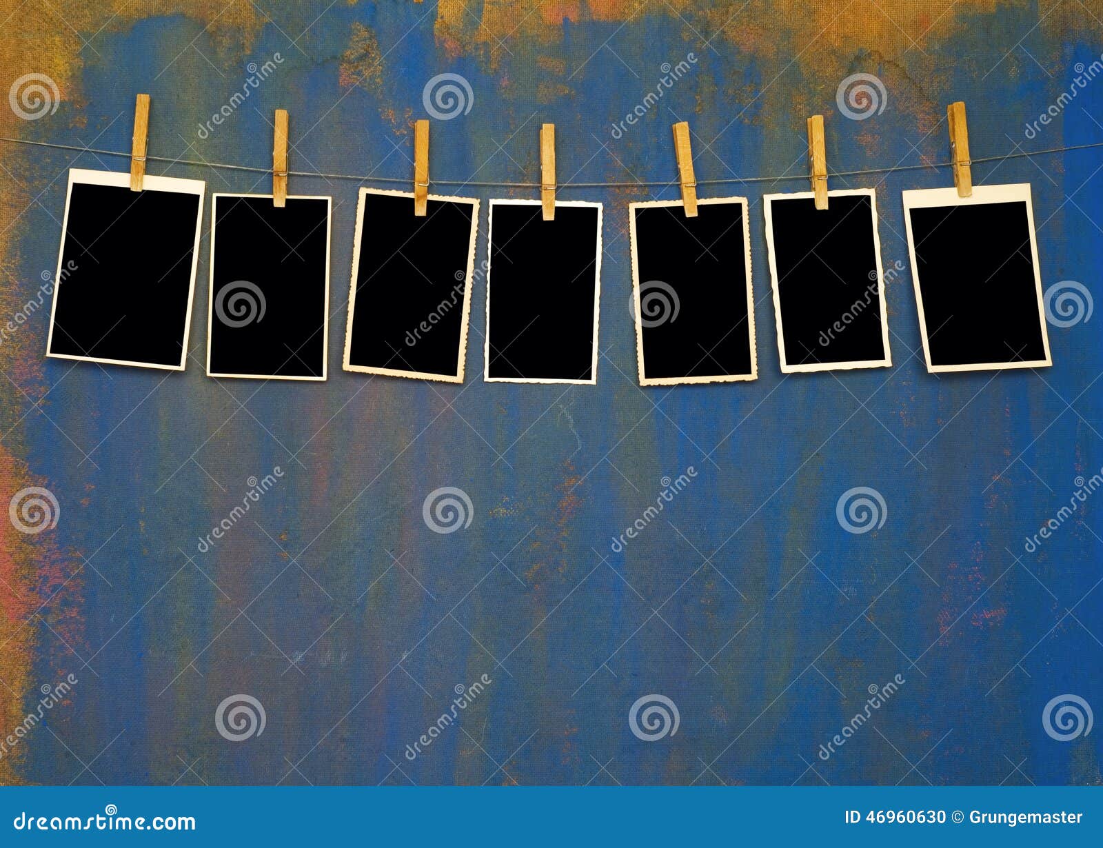 Hanging photo frames stock photo. Image of paper, feature - 46960630