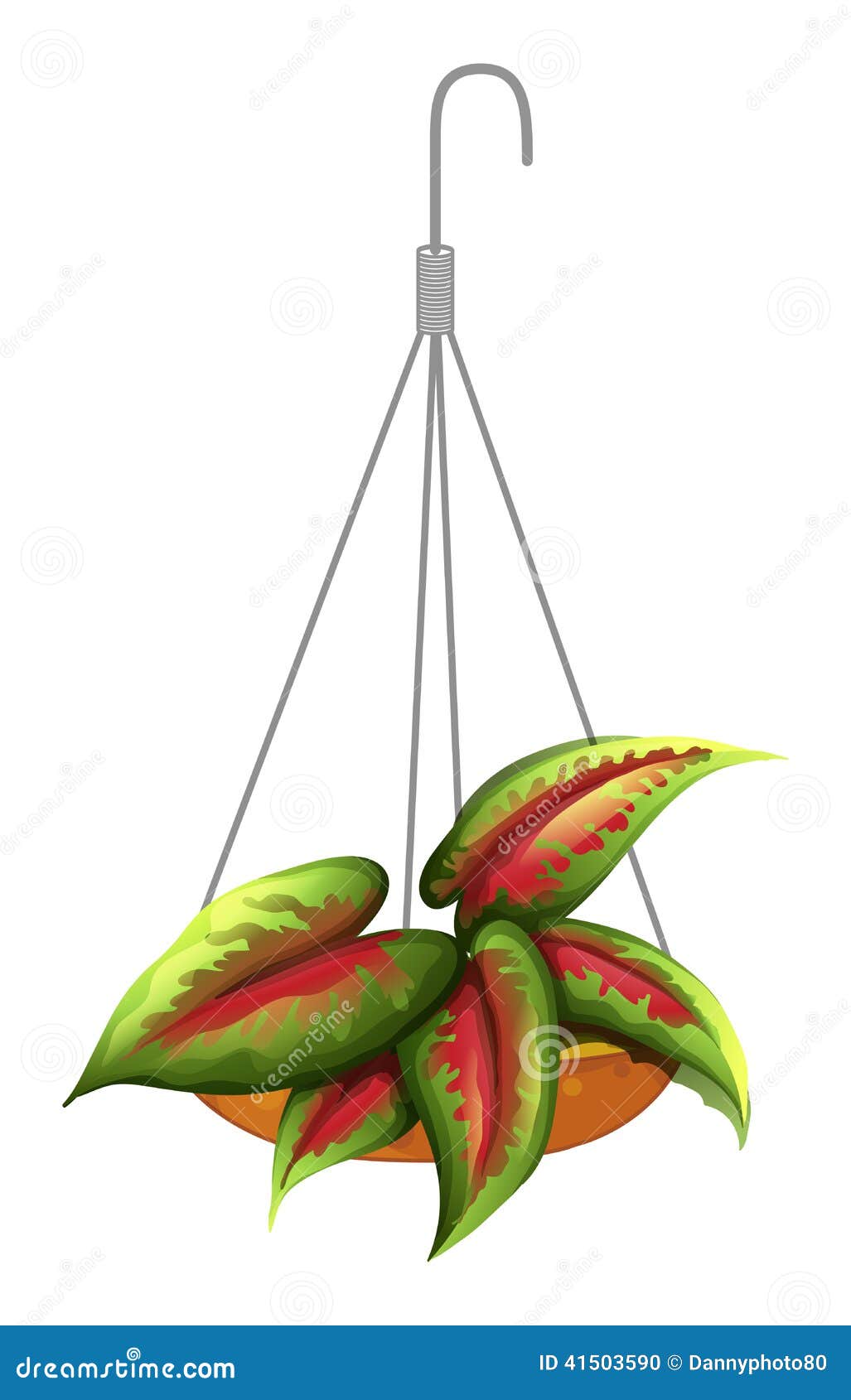 A hanging plant stock vector. Illustration of gray, cartoon - 41503590
