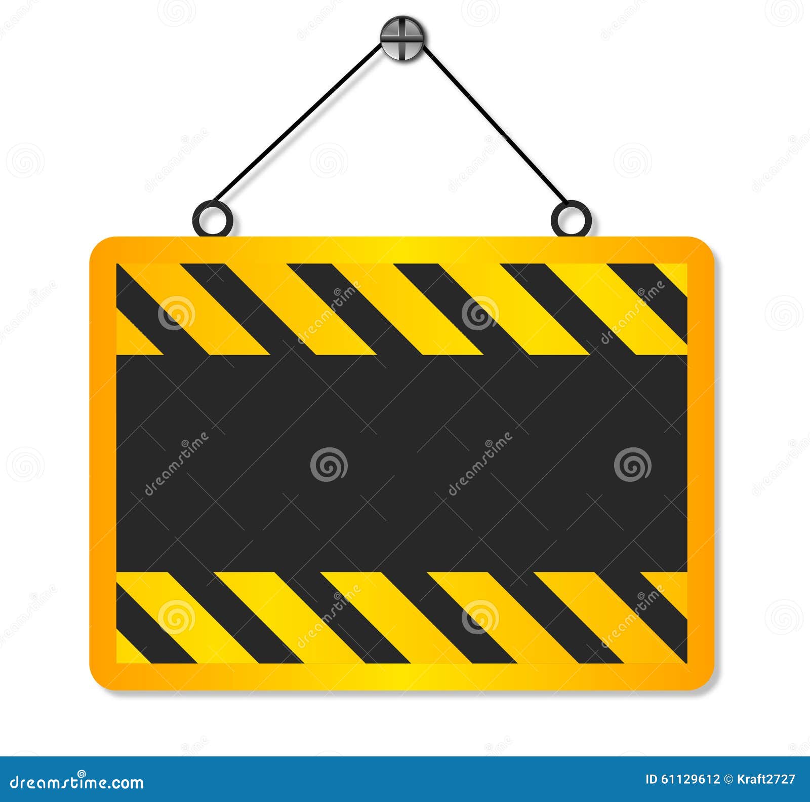 Hanging Plate Under Construction Stock Vector - Illustration of ...