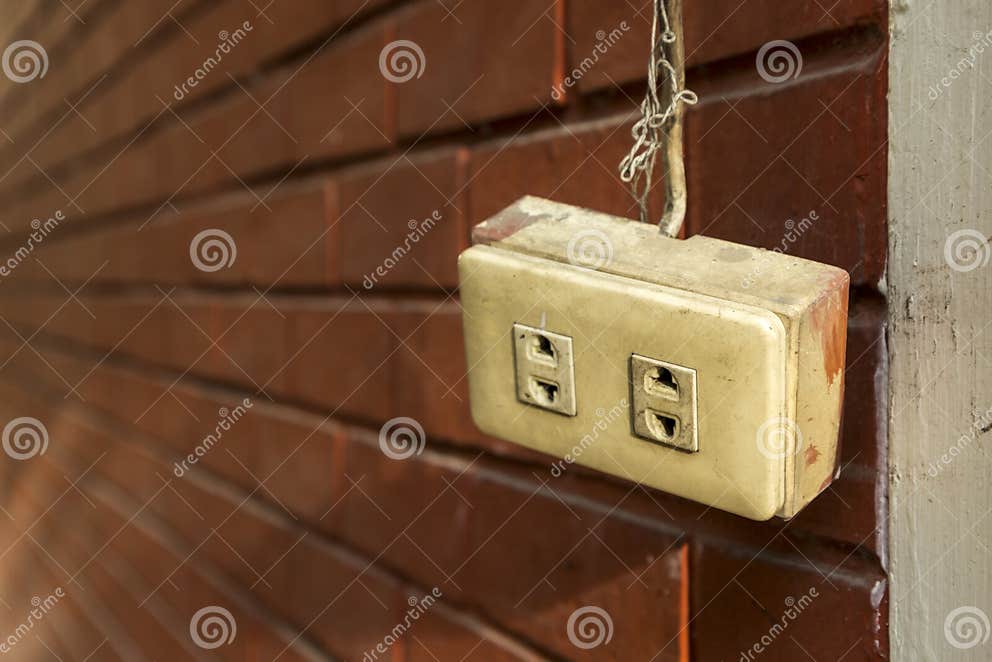 Hanging plug socket stock image. Image of detail, plug - 43598533