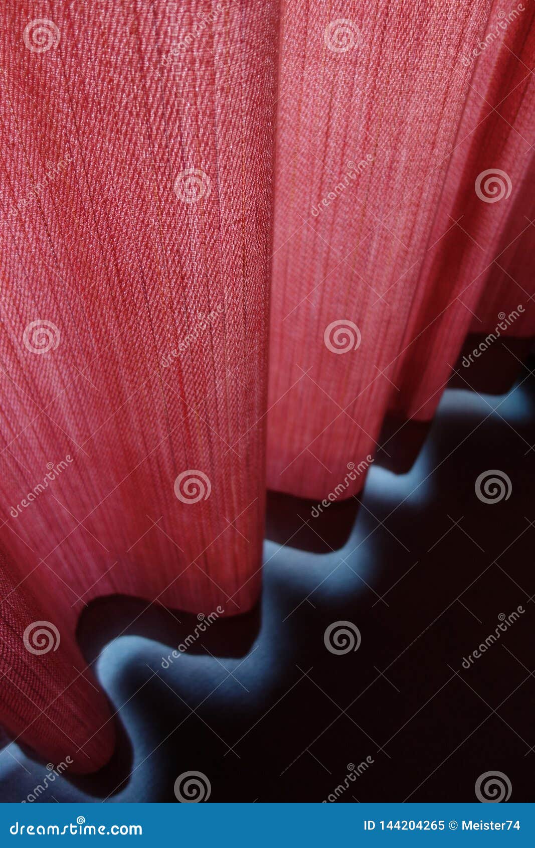 Red curtain stock image. Image of wavy, hanging, backlight - 144204265