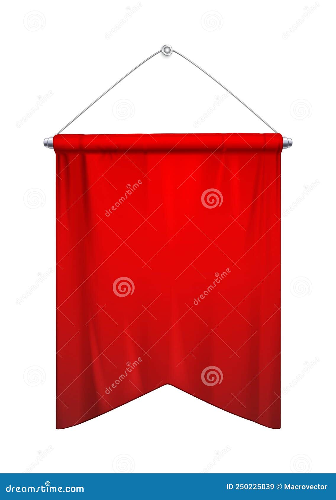 Hanging Red Pennant Composition Stock Illustration - Illustration of ...