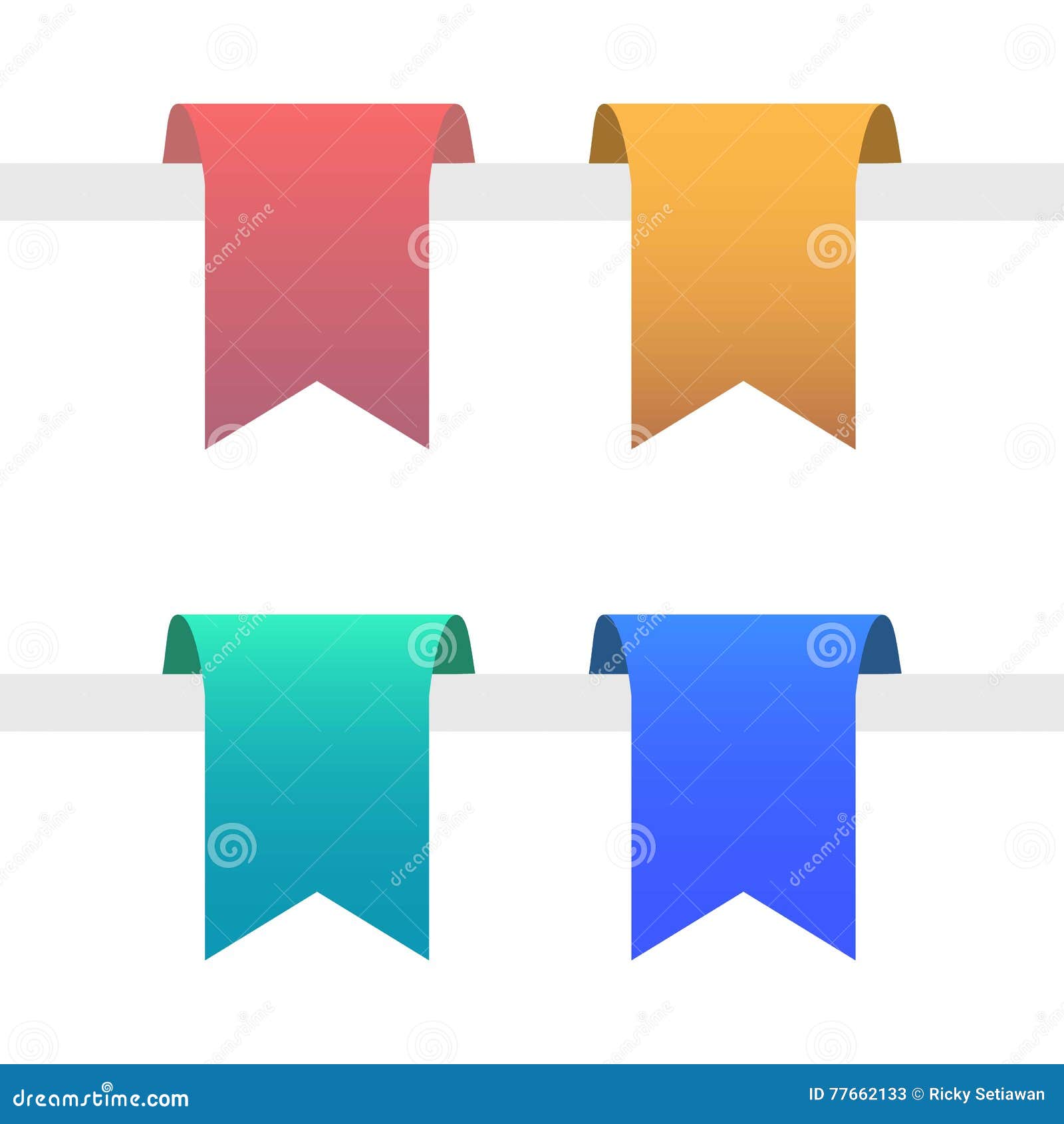 Hanging Ribbons stock illustration. Illustration of title - 77662133