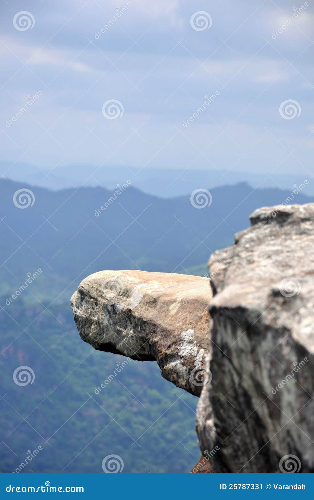 Hanging Rock Jutting Out of the Cliff Scenic Stock Image - Image of ...