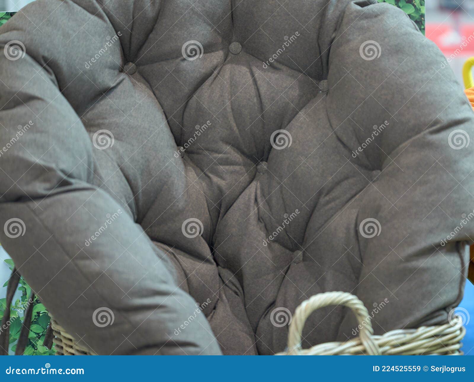 Hanging Rocking Chair. Wicker Chair Stock Image - Image of comfort ...