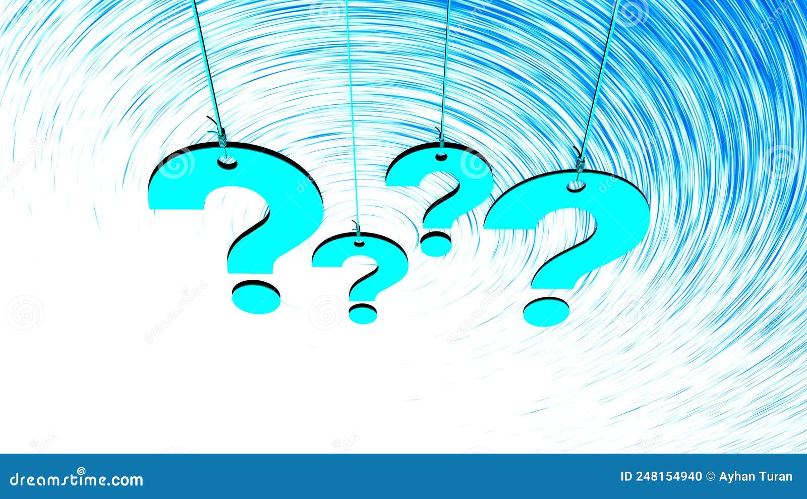 Hanging Rope and Question Marks Concept Stock Photo - Image of graphic ...