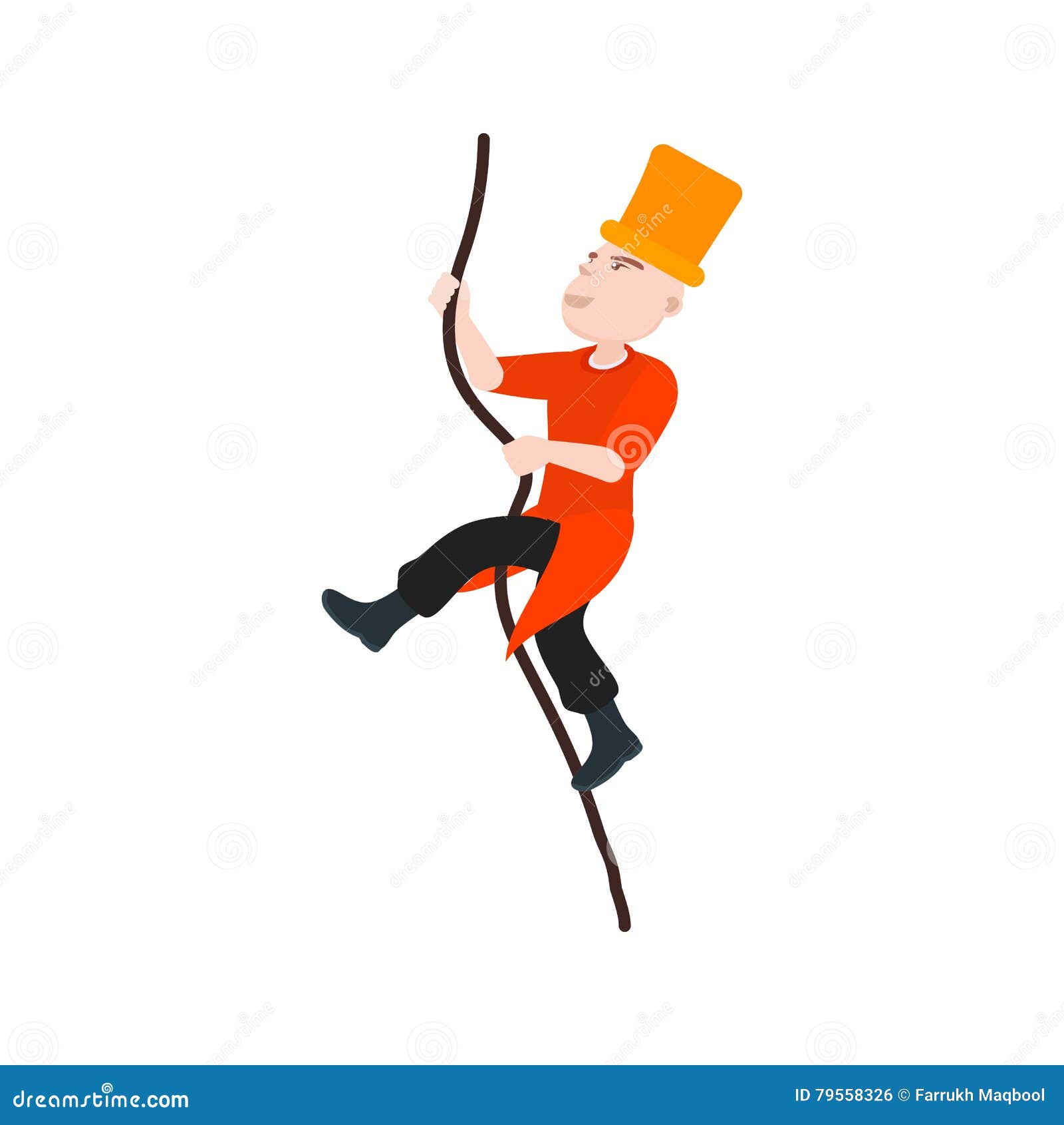 Hanging from Ropes stock vector. Illustration of balance - 79558326