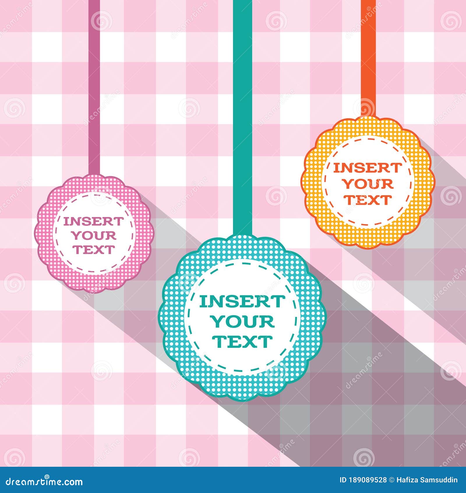 Hanging Round Templates. Vector Illustration Decorative Design Stock ...