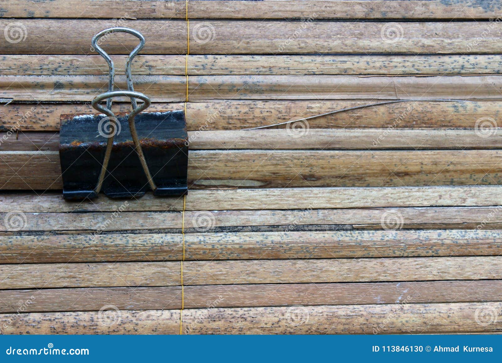 The Hanging Rust Clip on the Bamboo Stock Photo - Image of rock, rain ...