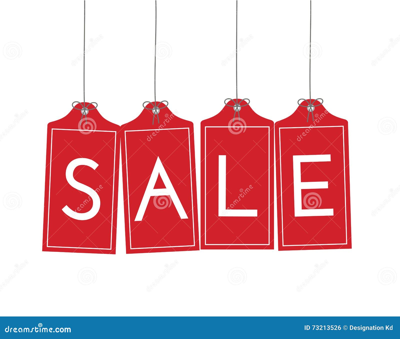 Hanging Sale Tags stock vector. Illustration of design - 73213526